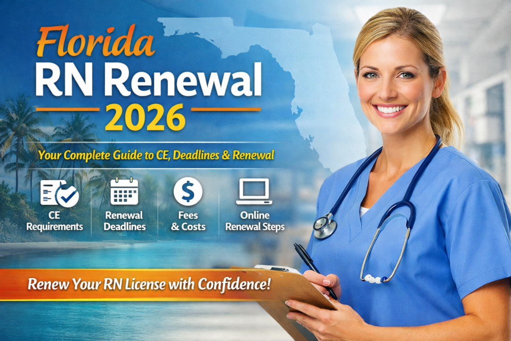 Florida RN Renewal 2026: CE Requirements, Deadlines & License Renewal Guide